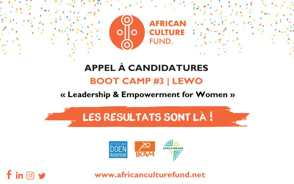 Résultats de l'Appel à candidatures du BOOT CAMP #3 | LEWO - The ...
